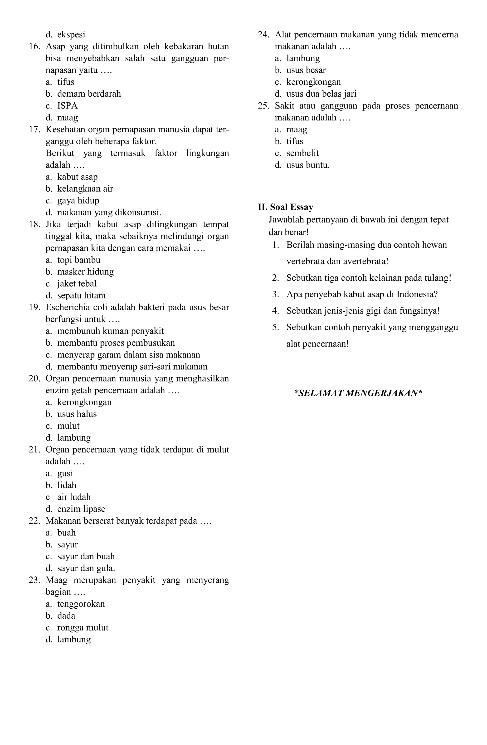 SOAL PENILAIAN AKHIR SEMESTER 2023 IPA KELAS 5.doc SOAL PENILAIAN AKHIR SEMESTER 2023 IPA KELAS 5.doc