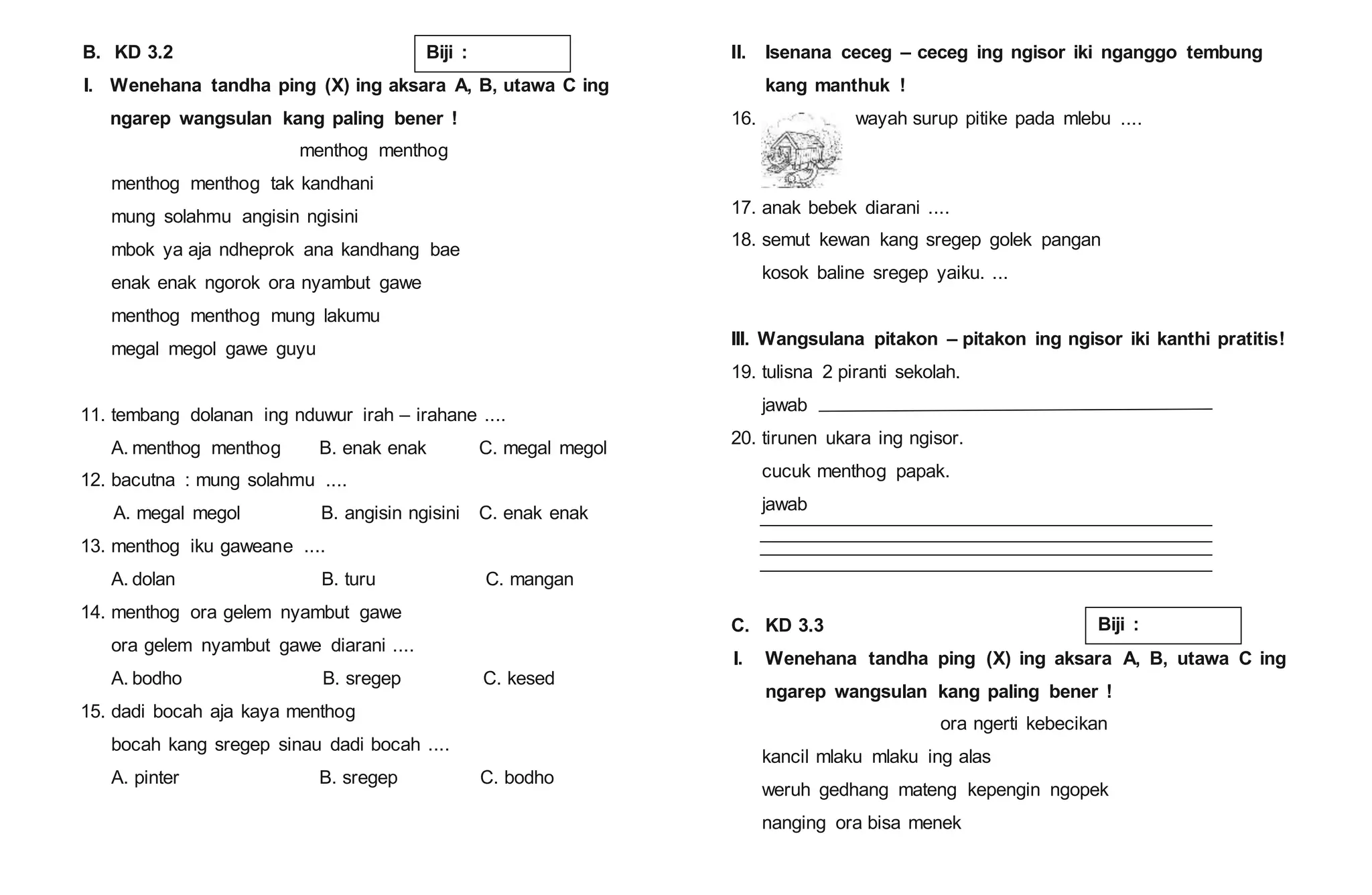 Soal pas b. jawa | DOCX
