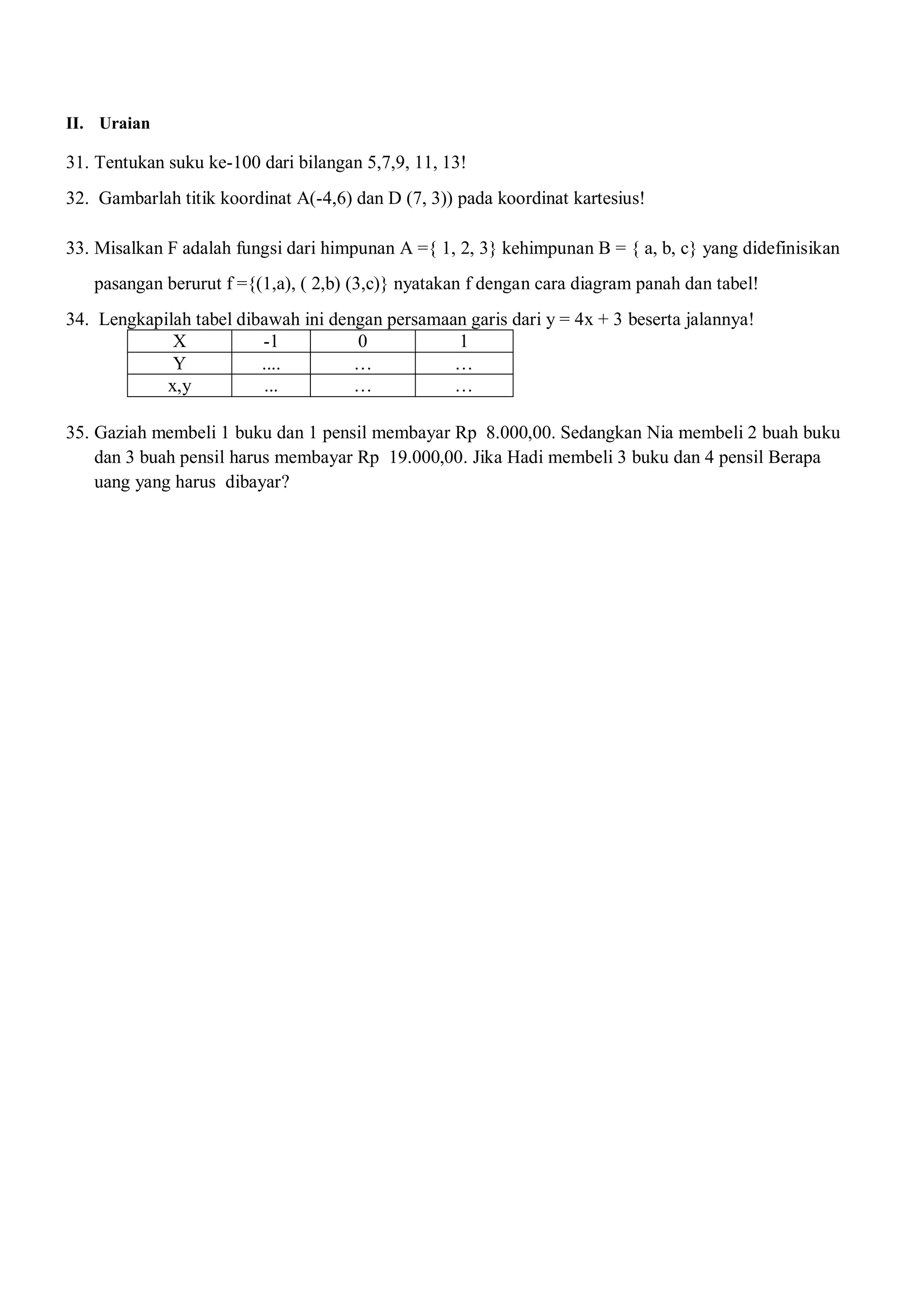 SOAL PAS GAZAL BESERTA JAWABAN MTK KLS 8.pdf