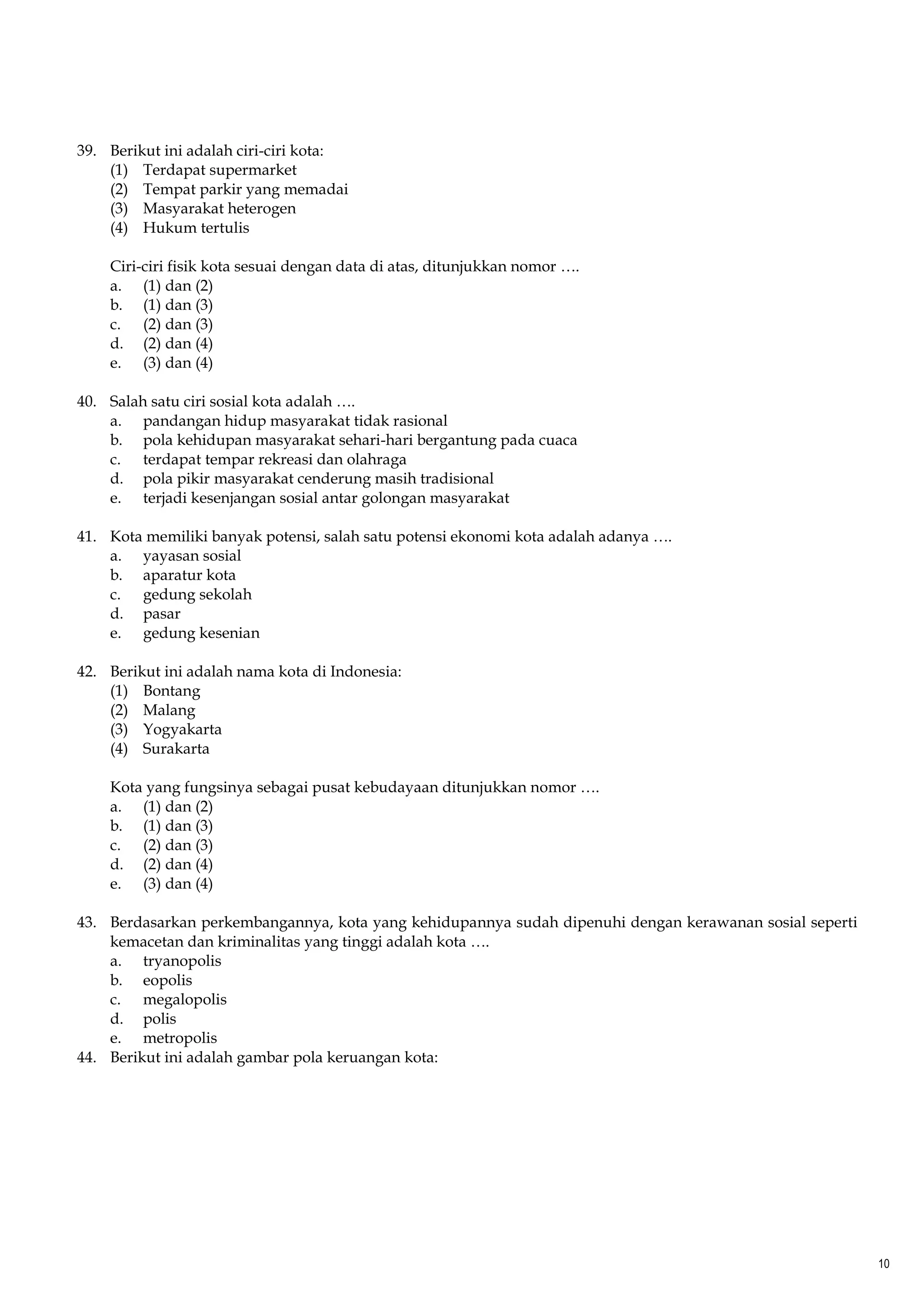 Soal soal ulangan PAS Geografi Kelas XII.docx