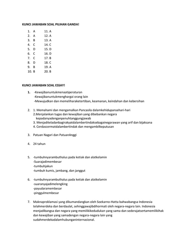 SOAL PAS KELAS 6 TEMA 6 KURIKULM 2013 TERBARU | PDF