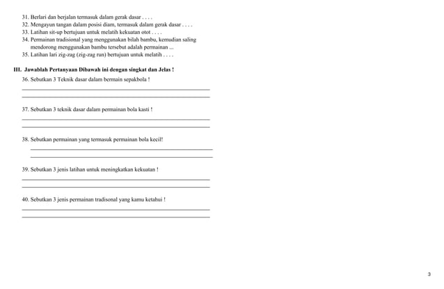Soal PAS PJOK Kelas 5 2024 dilaksanakan 6 | PPT