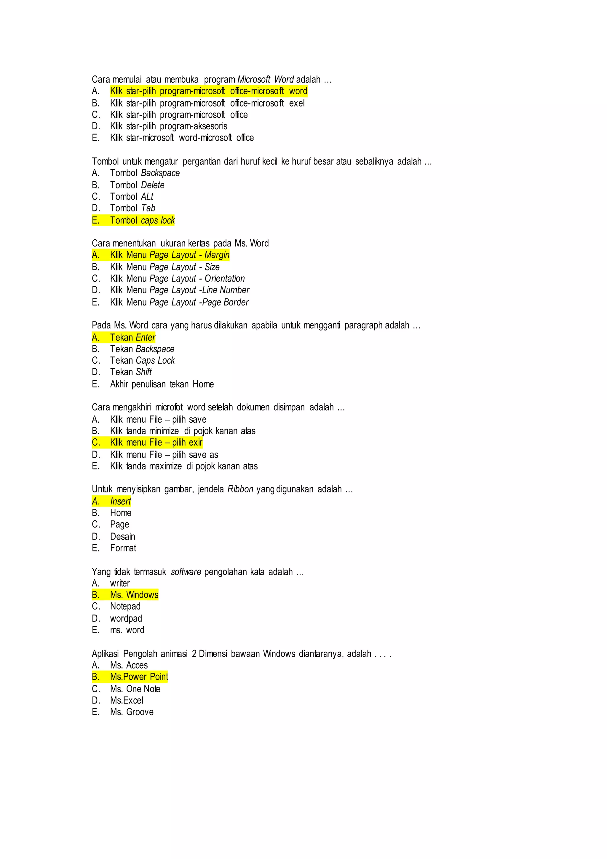 Soal pas siskomdig kelas x semester gasal 2019 | DOCX