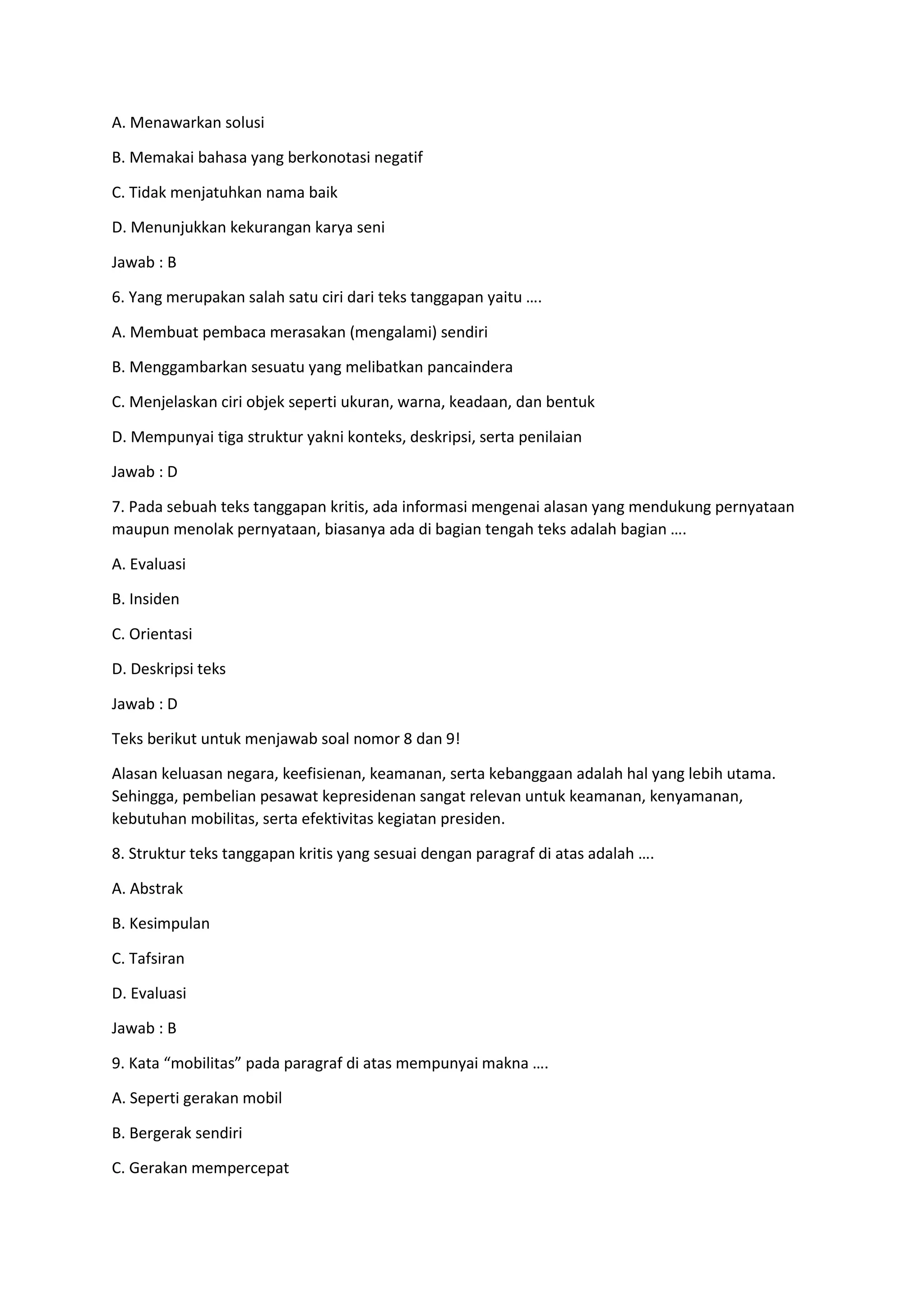 Contoh Bank SOAL Penilaian aKHIR Semester SMP.doc