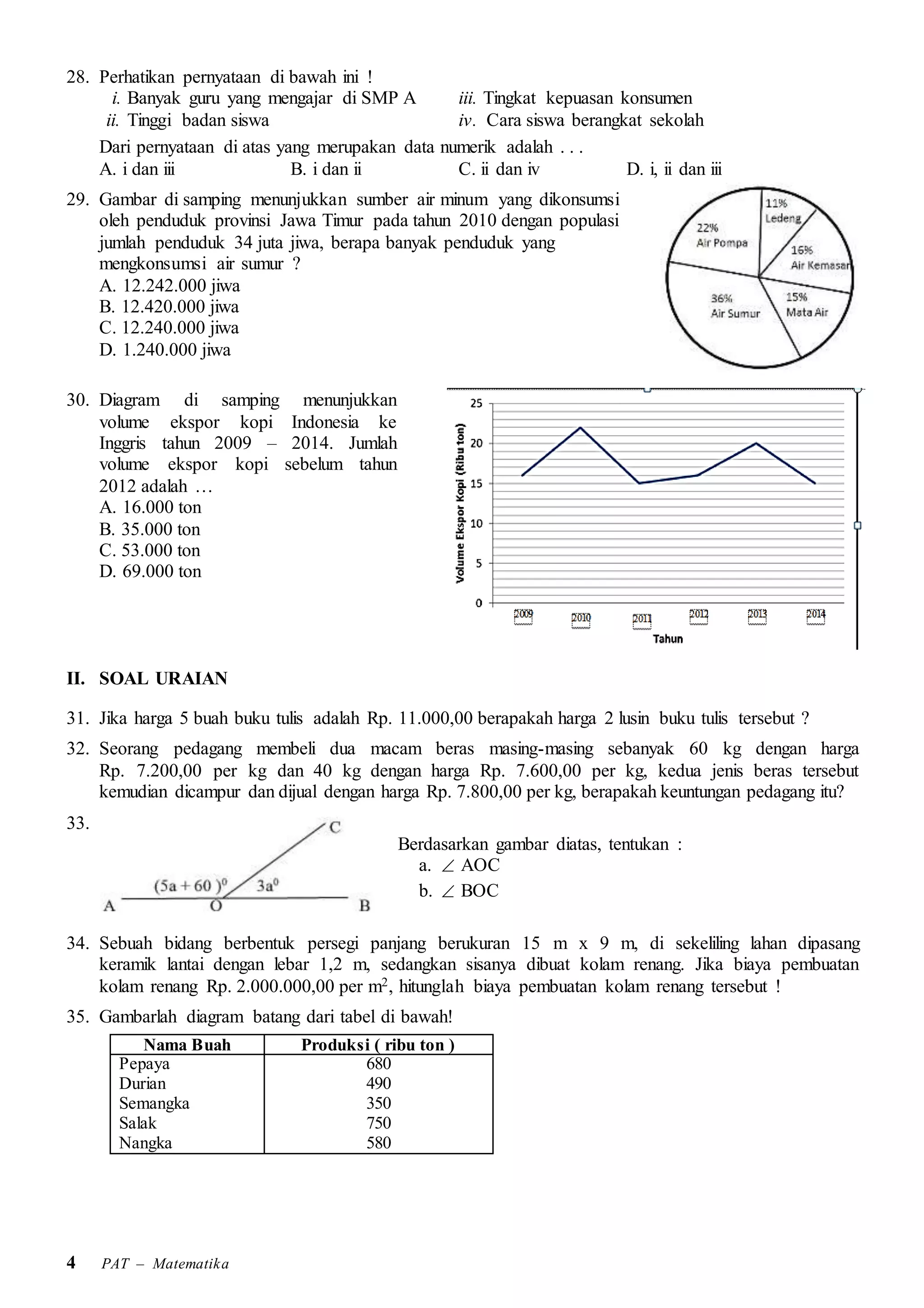 Soal pat mtk kelas 7 k13 (websiteedukasi.com) | DOCX