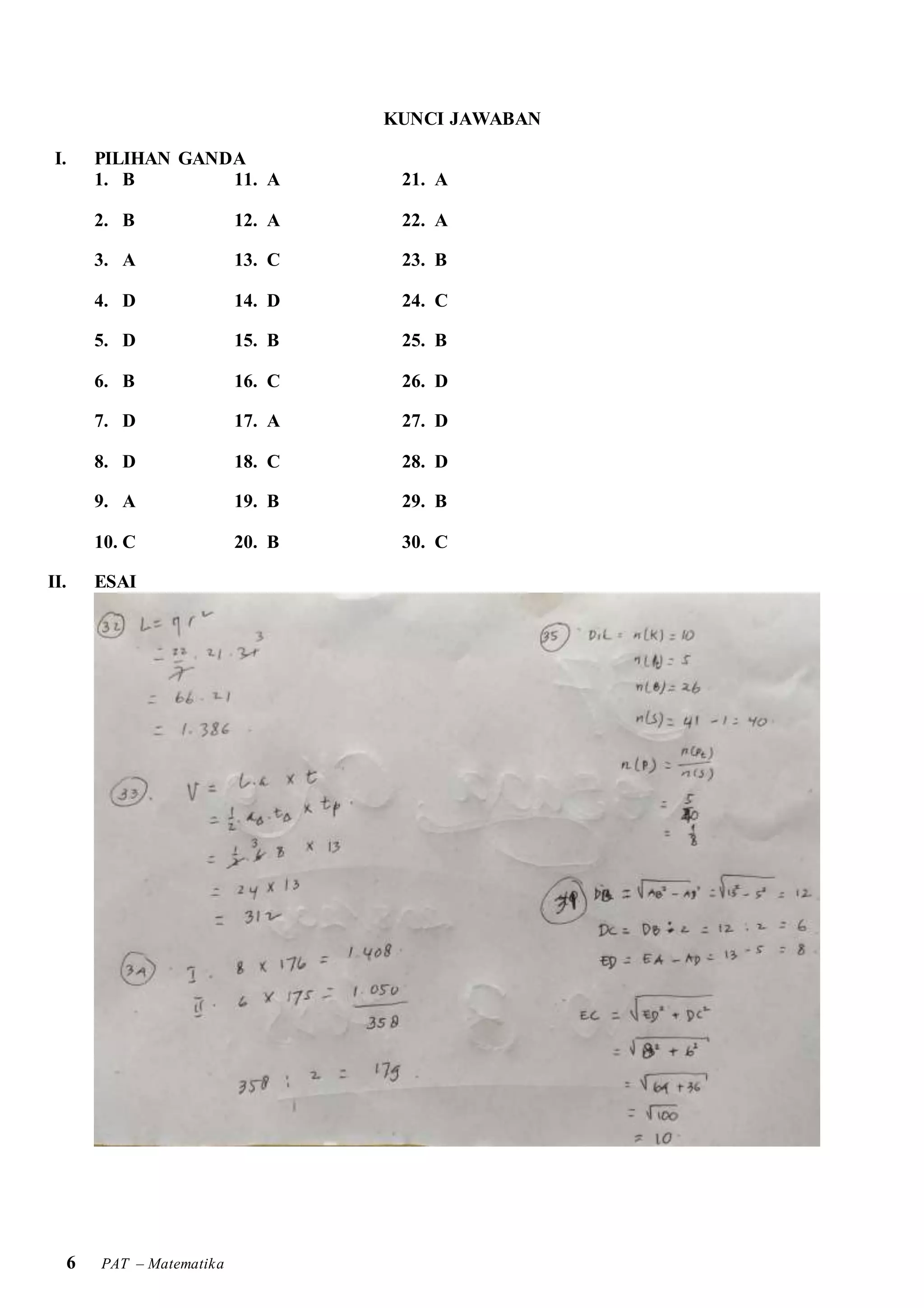 Soal pat mtk kelas 8 k13 (websiteedukasi.com) | DOCX