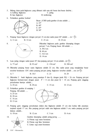 Soal pat mtk kelas 8 k13 (websiteedukasi.com) | DOCX