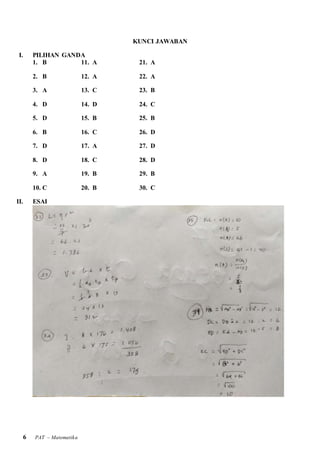 Soal pat mtk kelas 8 k13 (websiteedukasi.com) | DOCX