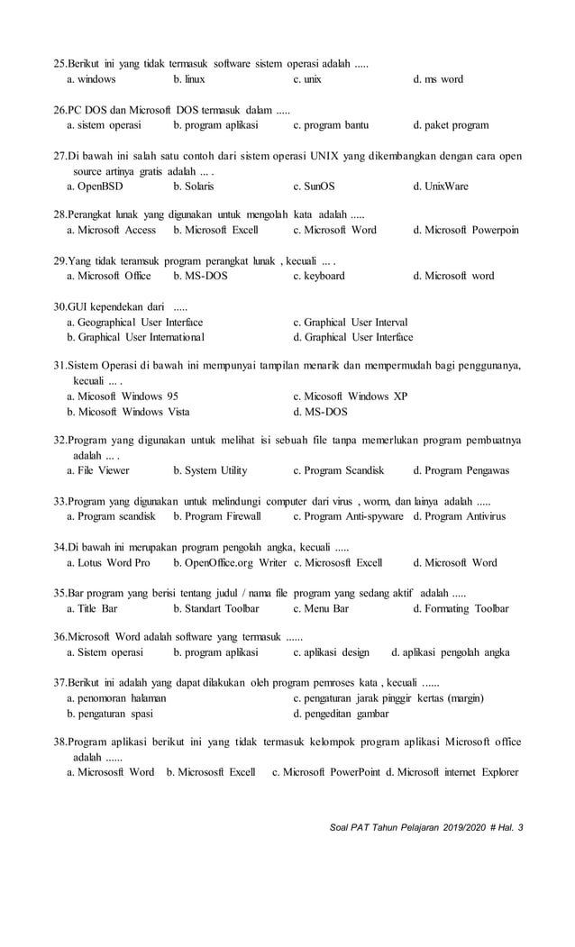 Soal pat tik kelas vii | DOCX