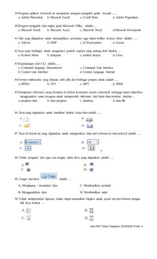 Soal pat tik kelas vii | DOCX