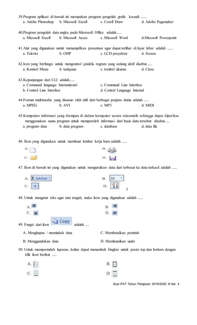 Soal pat tik kelas vii | DOCX