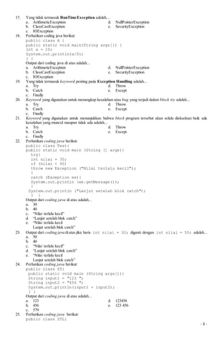 Soal UKK pbo smk kelas 11 esmester genap | PDF