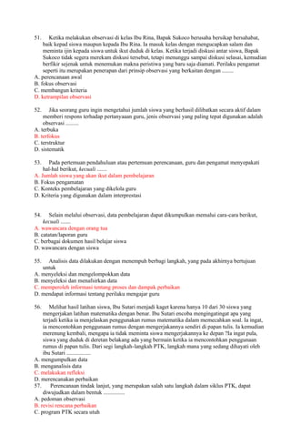 Soal pedagogik dan soal profesionalisme | PDF