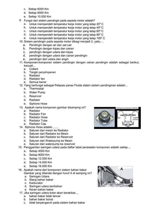 SOAL PENGETAHUAN KELISTRIKAN SEPEDA MOTOR KLS XI.docx
