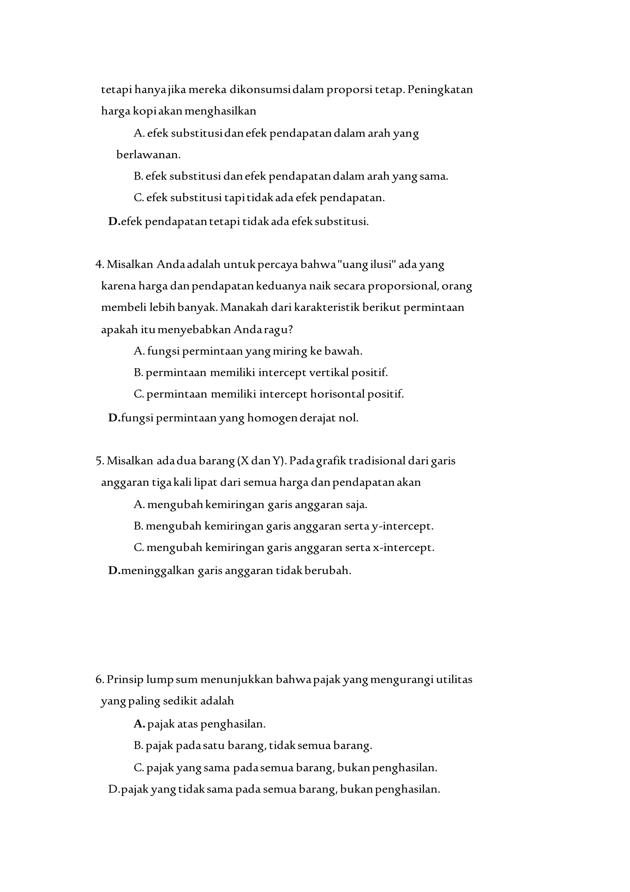 Soal Multiple Choice textbook nicholson | DOCX