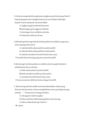 Soal Multiple Choice textbook nicholson | DOCX