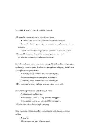 Soal Multiple Choice textbook nicholson | DOCX