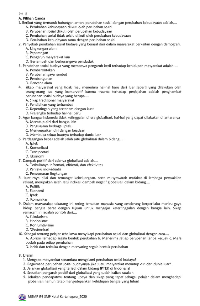 Soal ph ips ix | PDF