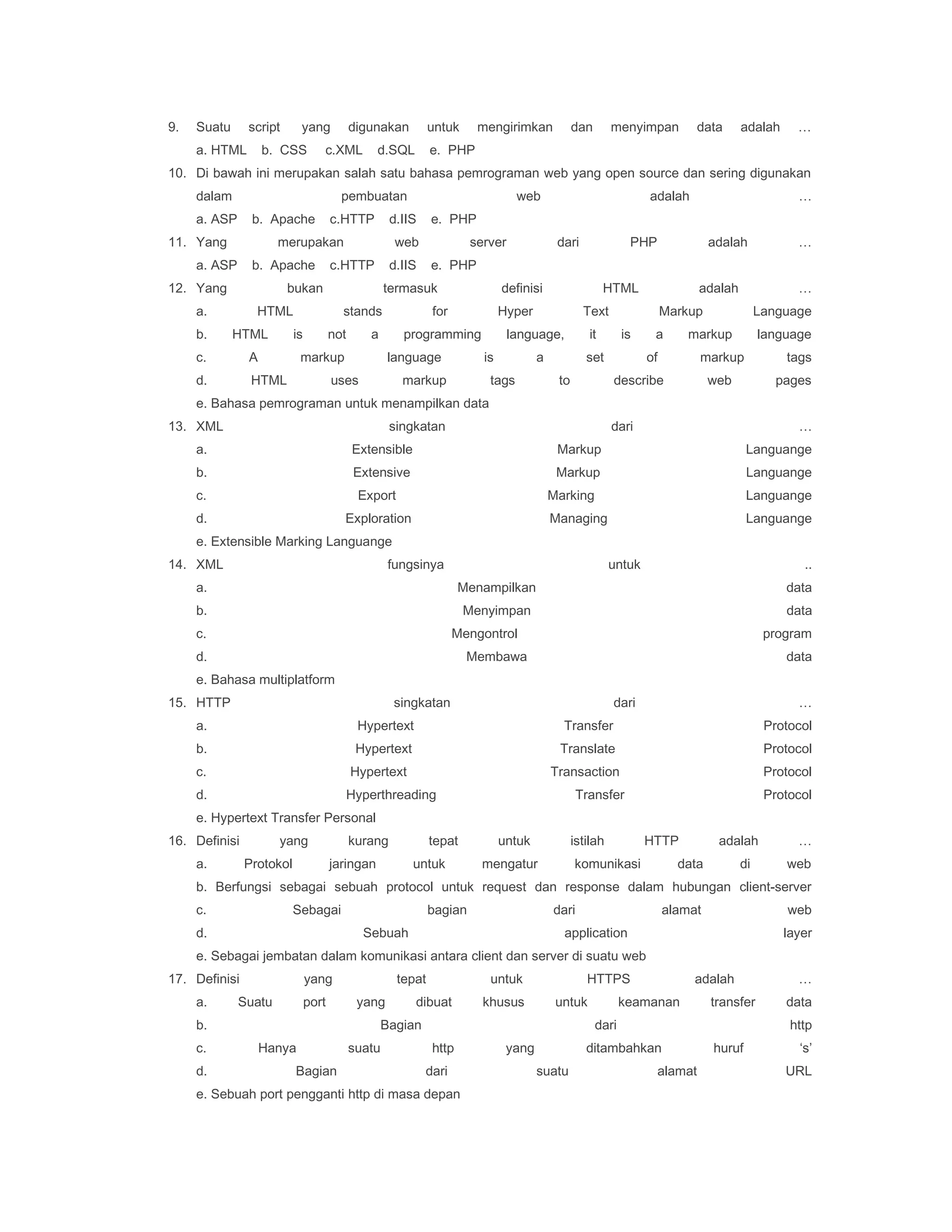 Soal php web smk yplp perwira purbalingga | DOC