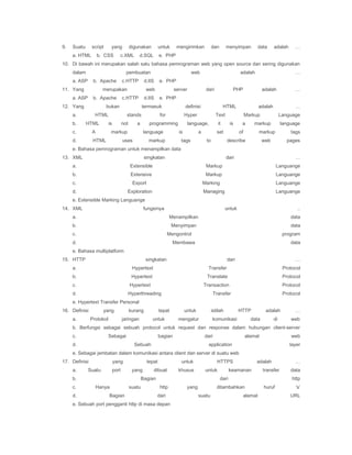 Soal php web smk yplp perwira purbalingga | DOC