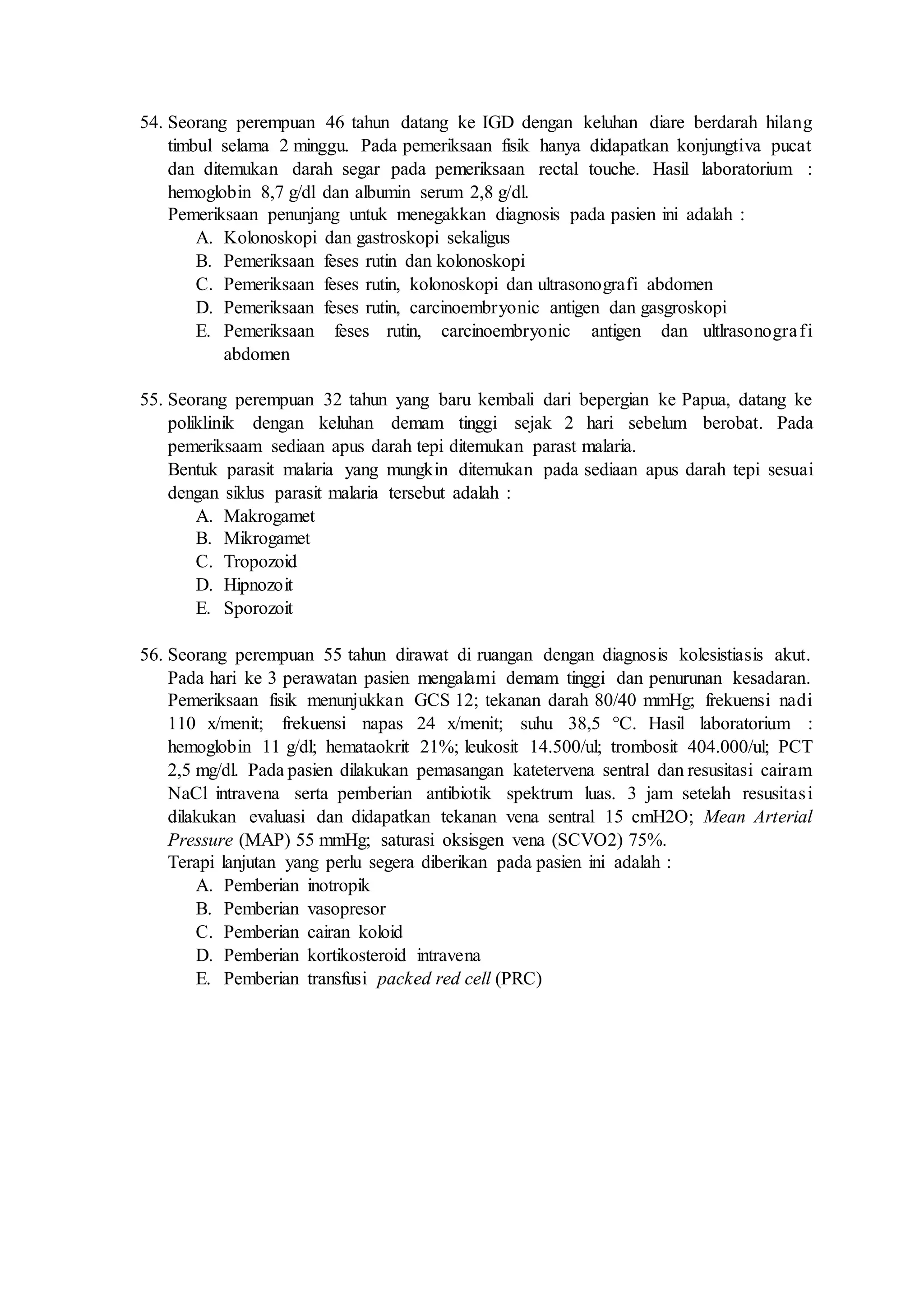 Soal pilihan jamak | DOCX