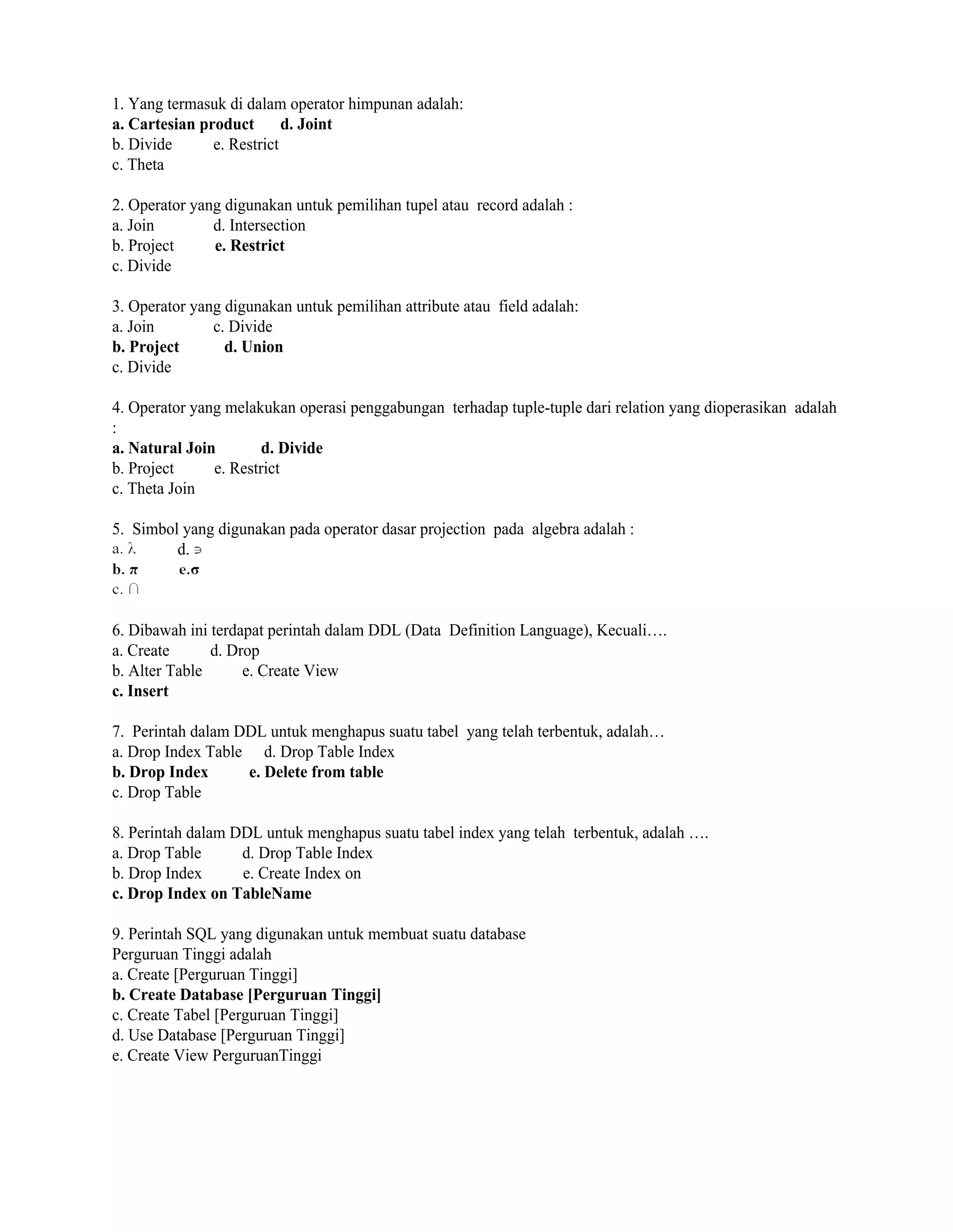 Soal ppbd pert 9 14 | PDF