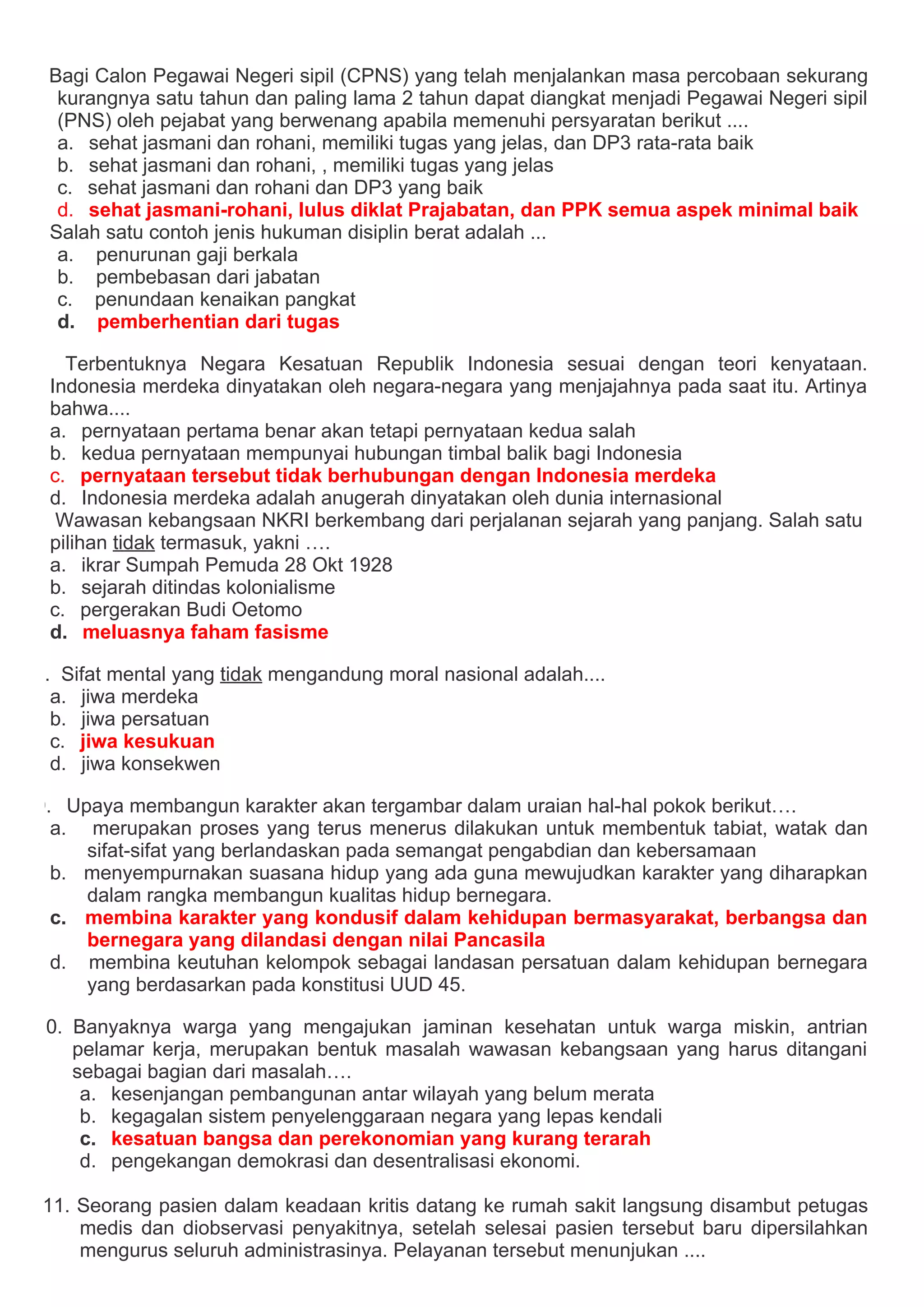 SOAL SOAL PRAJABATAN GOL III TAHUN 2018 | PDF