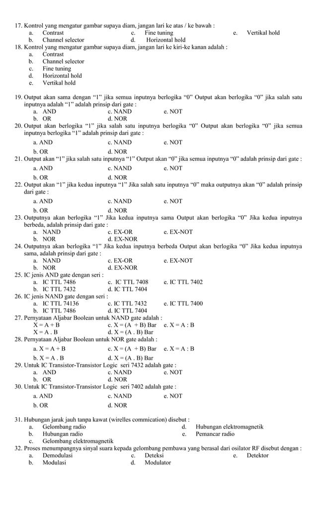 Soal prod audio video oke | DOCX