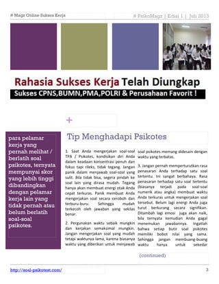 Soalpsikotes | PDF