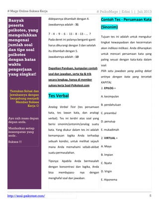 Soalpsikotes | PDF
