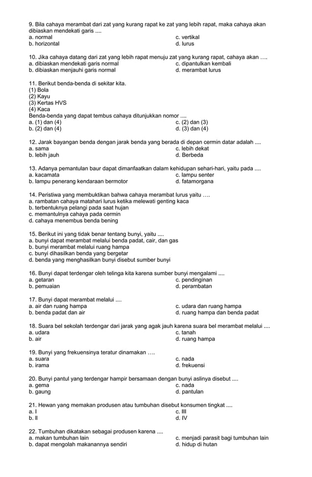 Soal PTS -STS IPAS Kelas 5 Semester 1 Kurikulum Merdeka T.A 2023-2024.pdf | Free Download