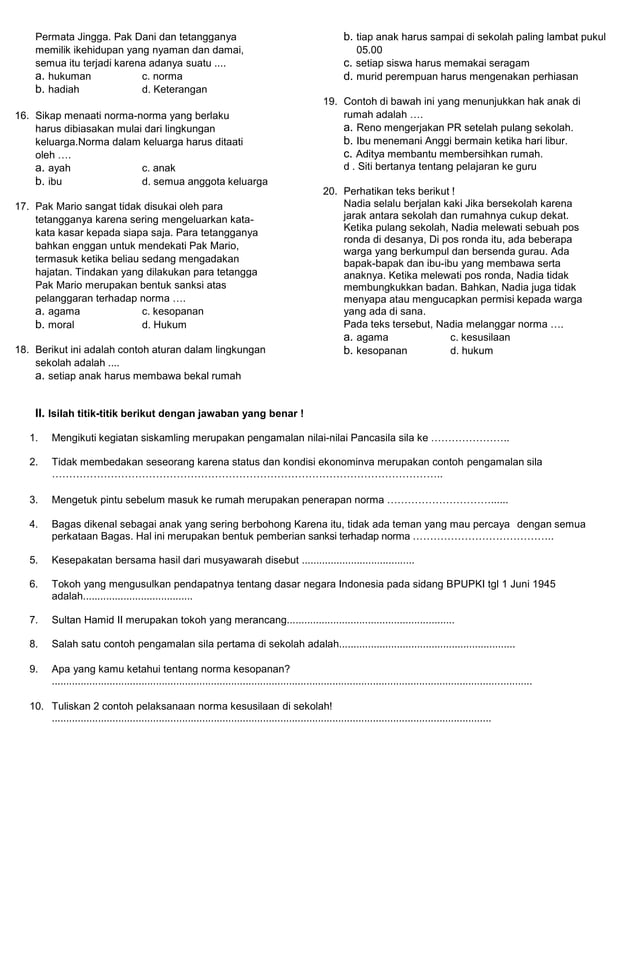 Soal PTS -STS Pendidikan Pancasila Kelas 4 Semester 1 Kurikulum Merdeka T.A 2023-2024.docx