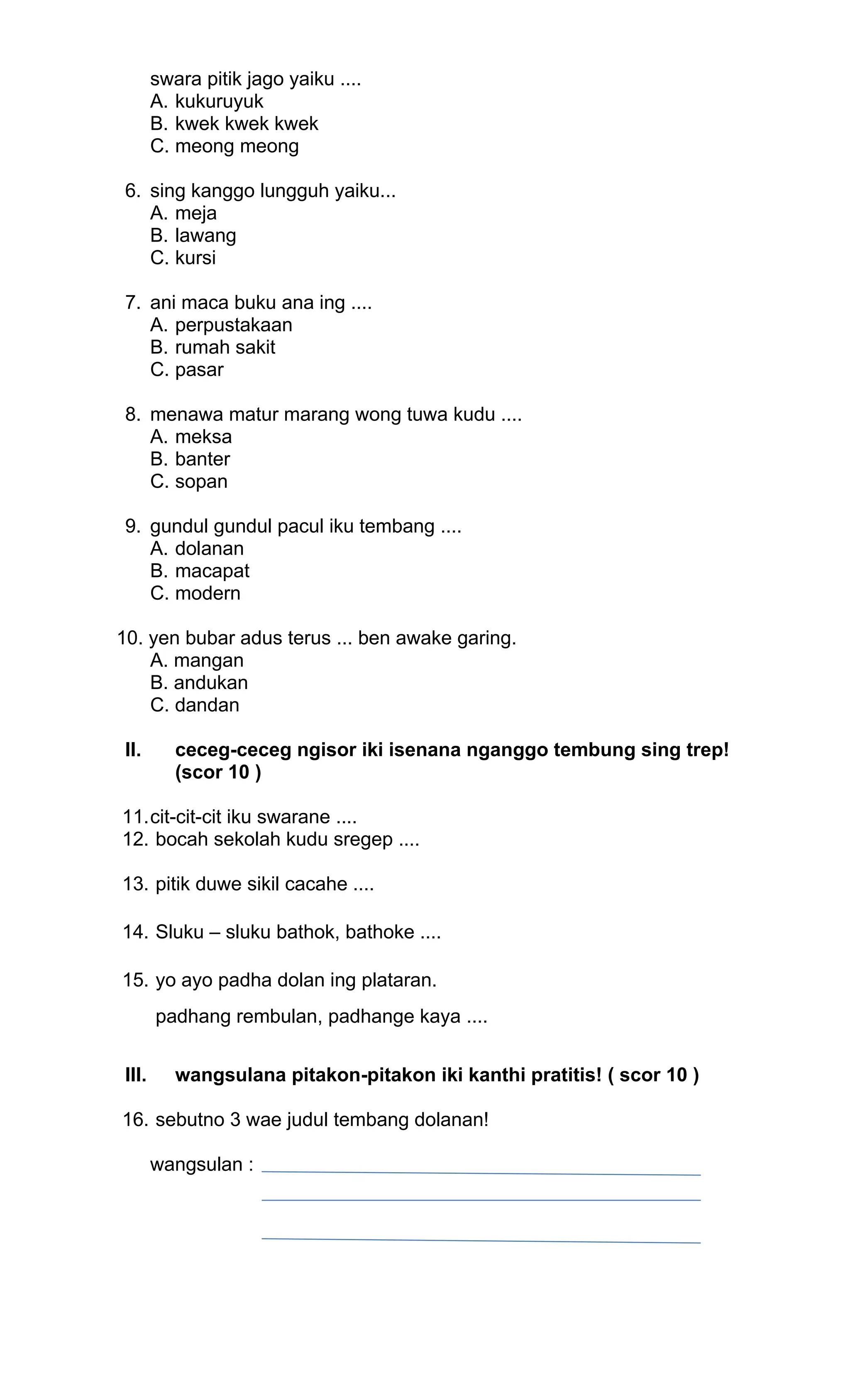 Soal PTS 1 Bahasa Jawa kls 1 FASE Afix.docx