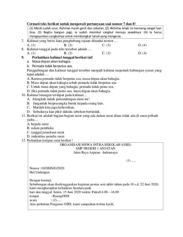 Soal PTS Bahasa Indonesia Kelas VII Semester Genap.pdf