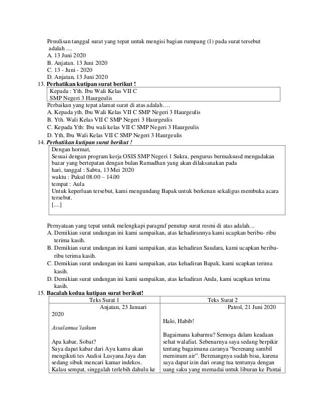 Soal PTS Bahasa Indonesia Kelas VII Semester Genap.pdf