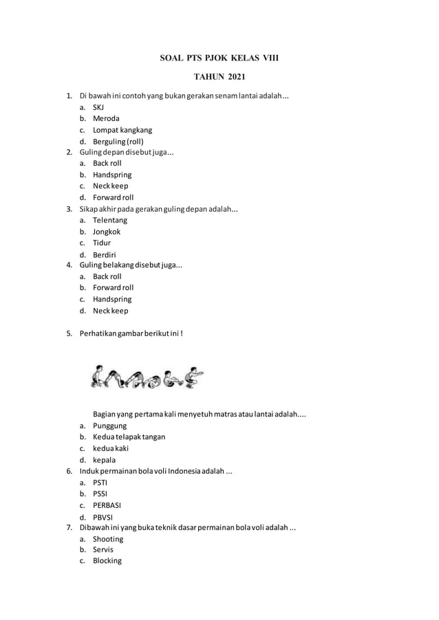 Soal pts kelas viii | PDF
