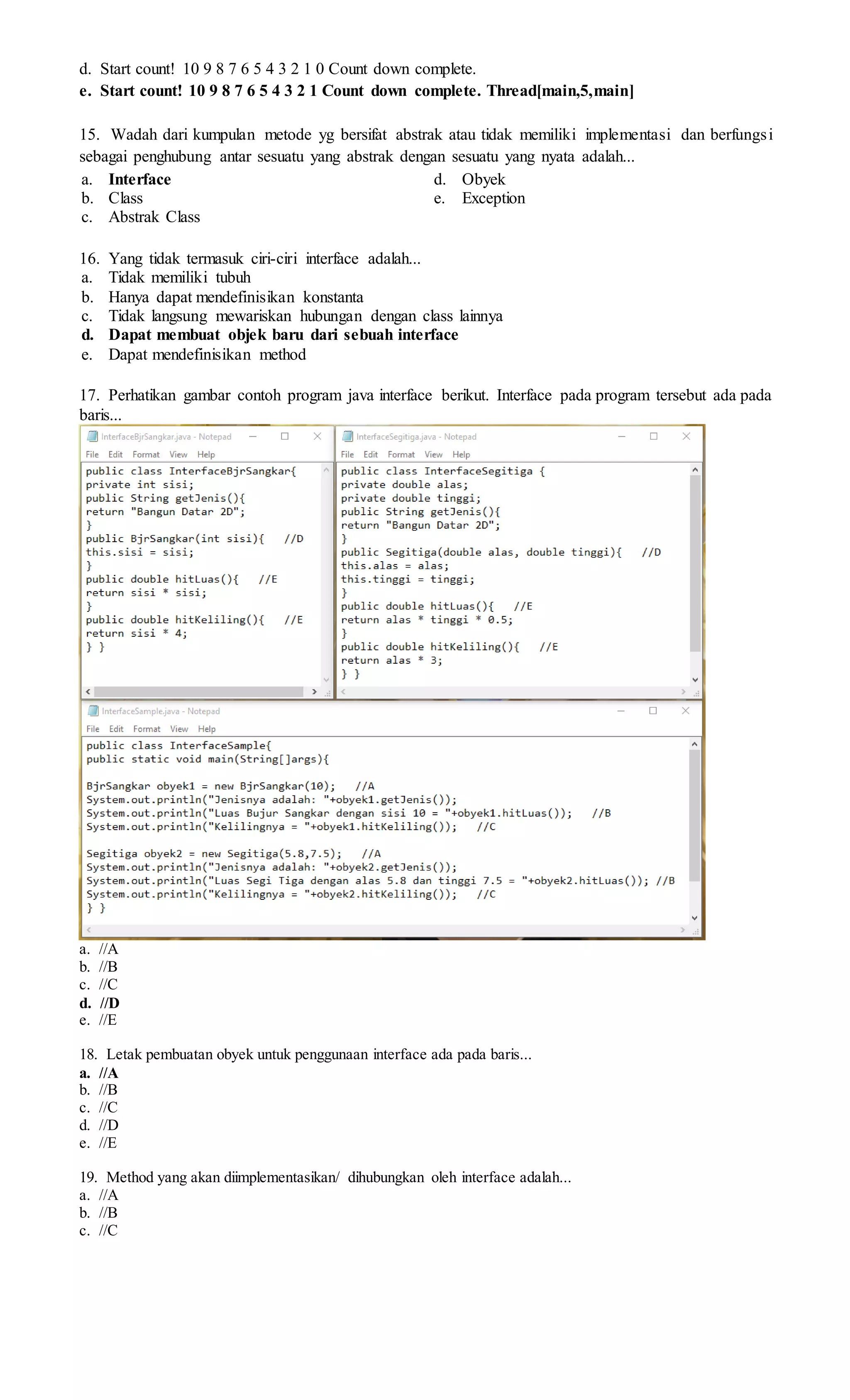 Soal uts/ pts semester genap mapel pbo kelas xii rpl tahun 2021 | DOCX