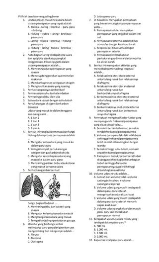 Soal respirasi | DOCX