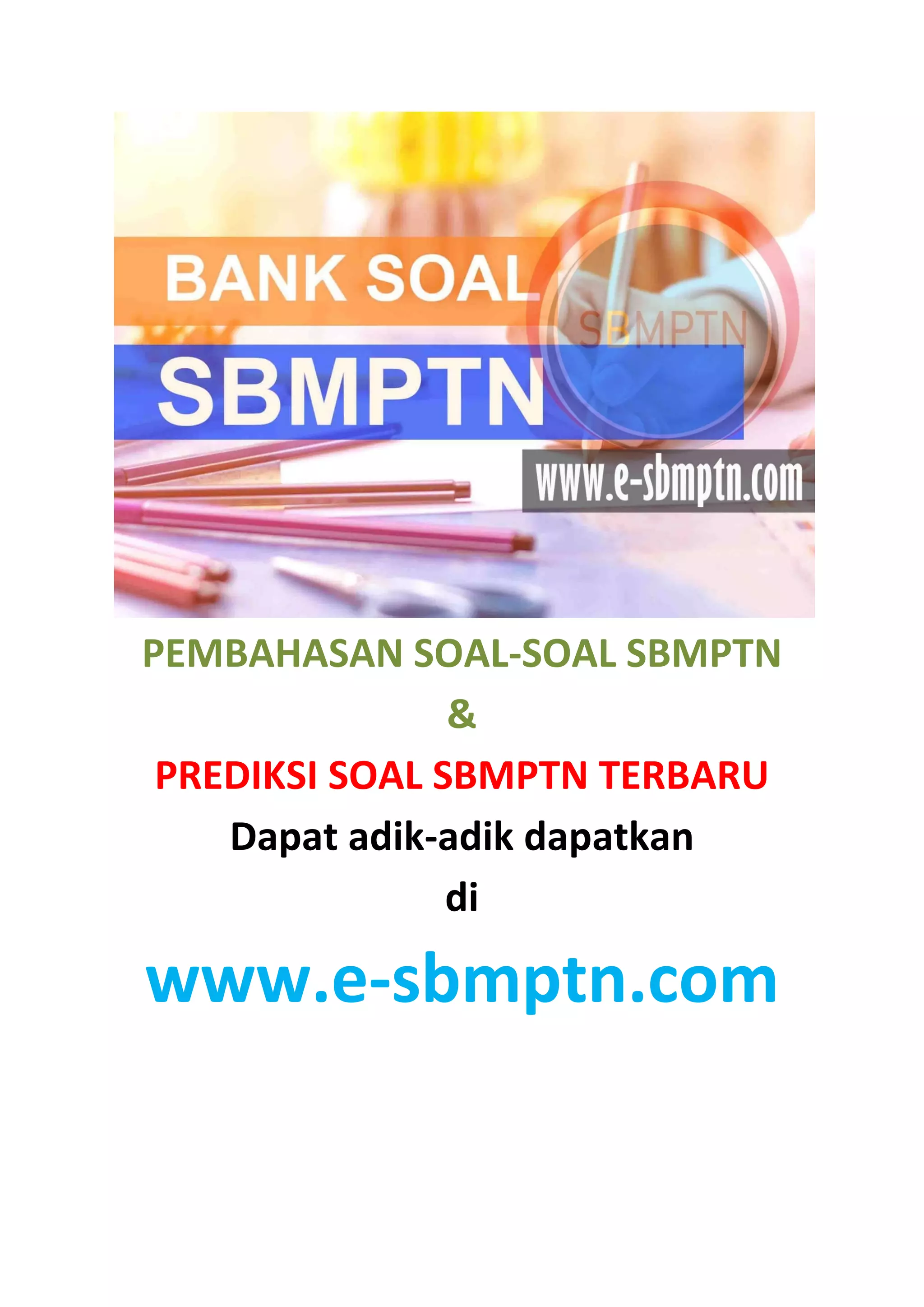 SOAL SBMPTN TKD SAINTEK DAN KUNCI JAWABAN | PDF