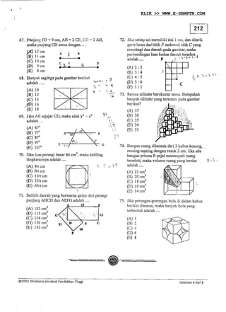 Soal sbmptn tpa kode 212 & kunci jawaban | PDF