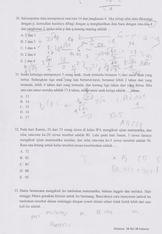 Soal seleksi stis 2015 2016 mate-matika | PDF