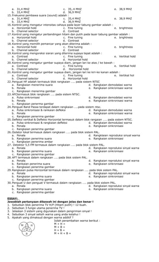 Soal semester ganjil 2009 | PDF