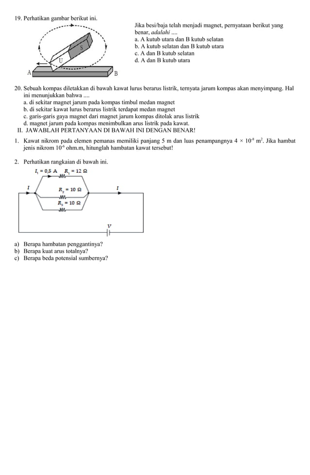 Soal semester ganjil KLS 9 2013 MTSN DENANYAR | DOC