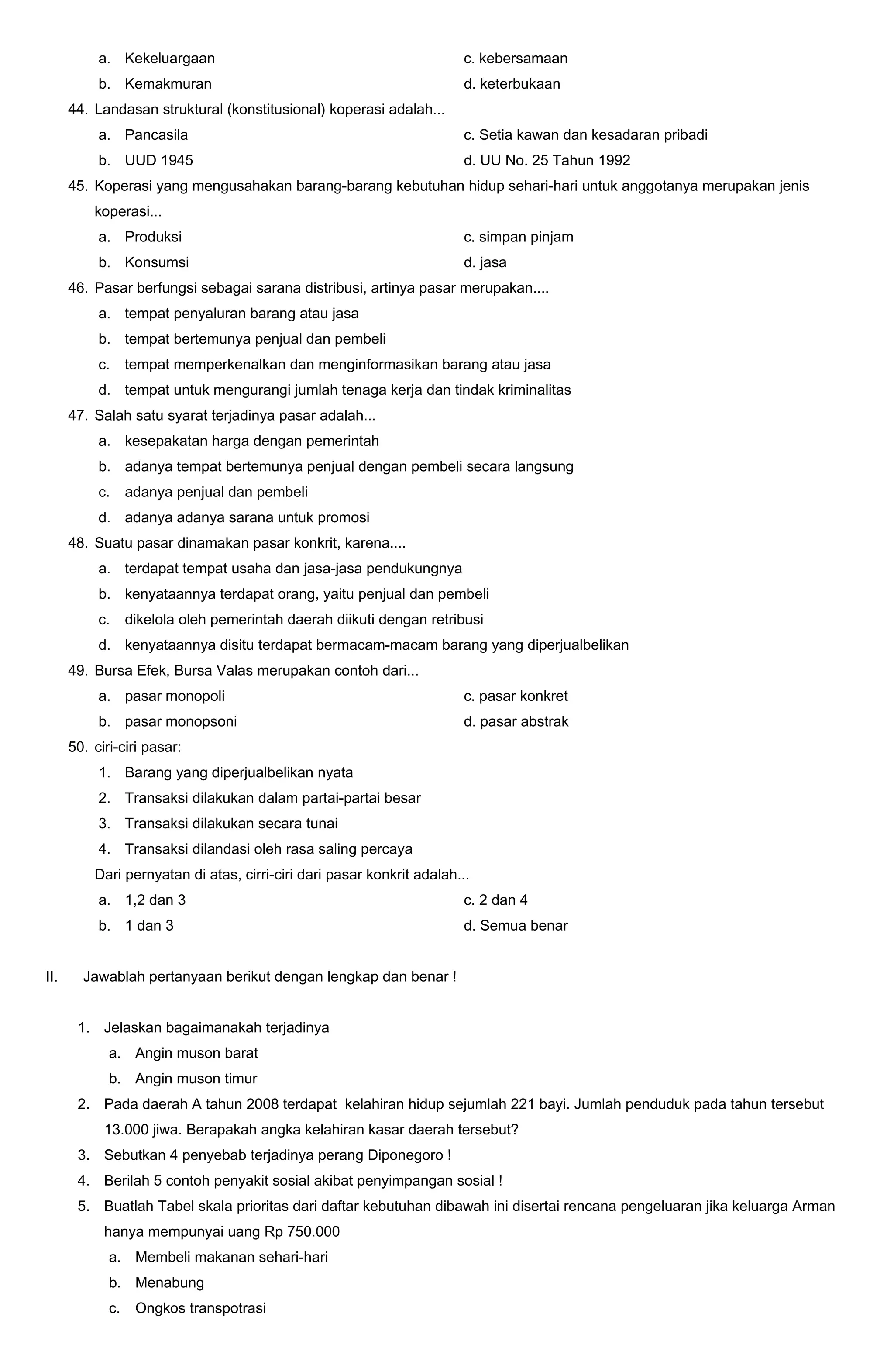 Soal semester gasal 10 | DOC