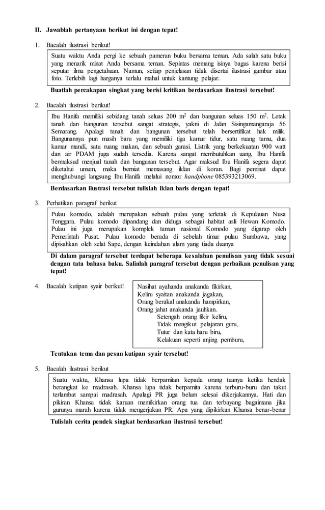 Soal semester gasal 2012 | PDF