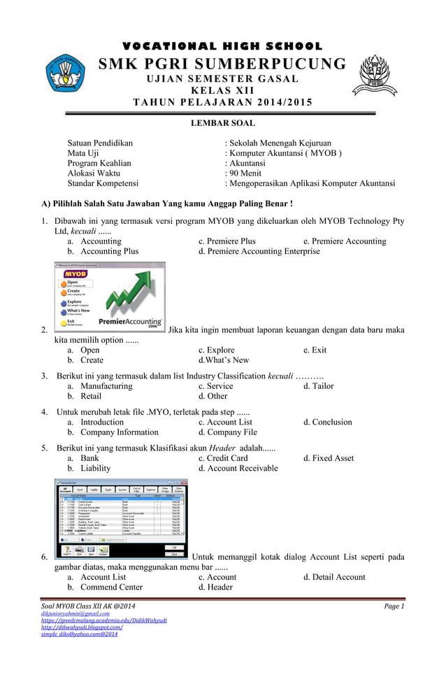 Soal semester gasal_myob_acc_kelas_xii | PDF