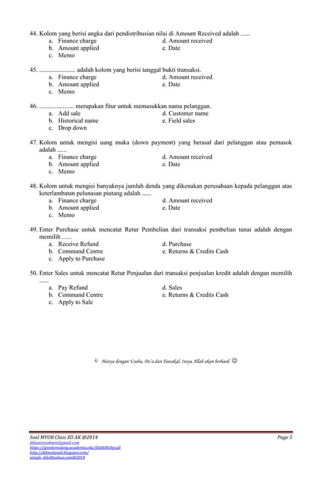 Soal semester gasal_myob_acc_kelas_xii | PDF
