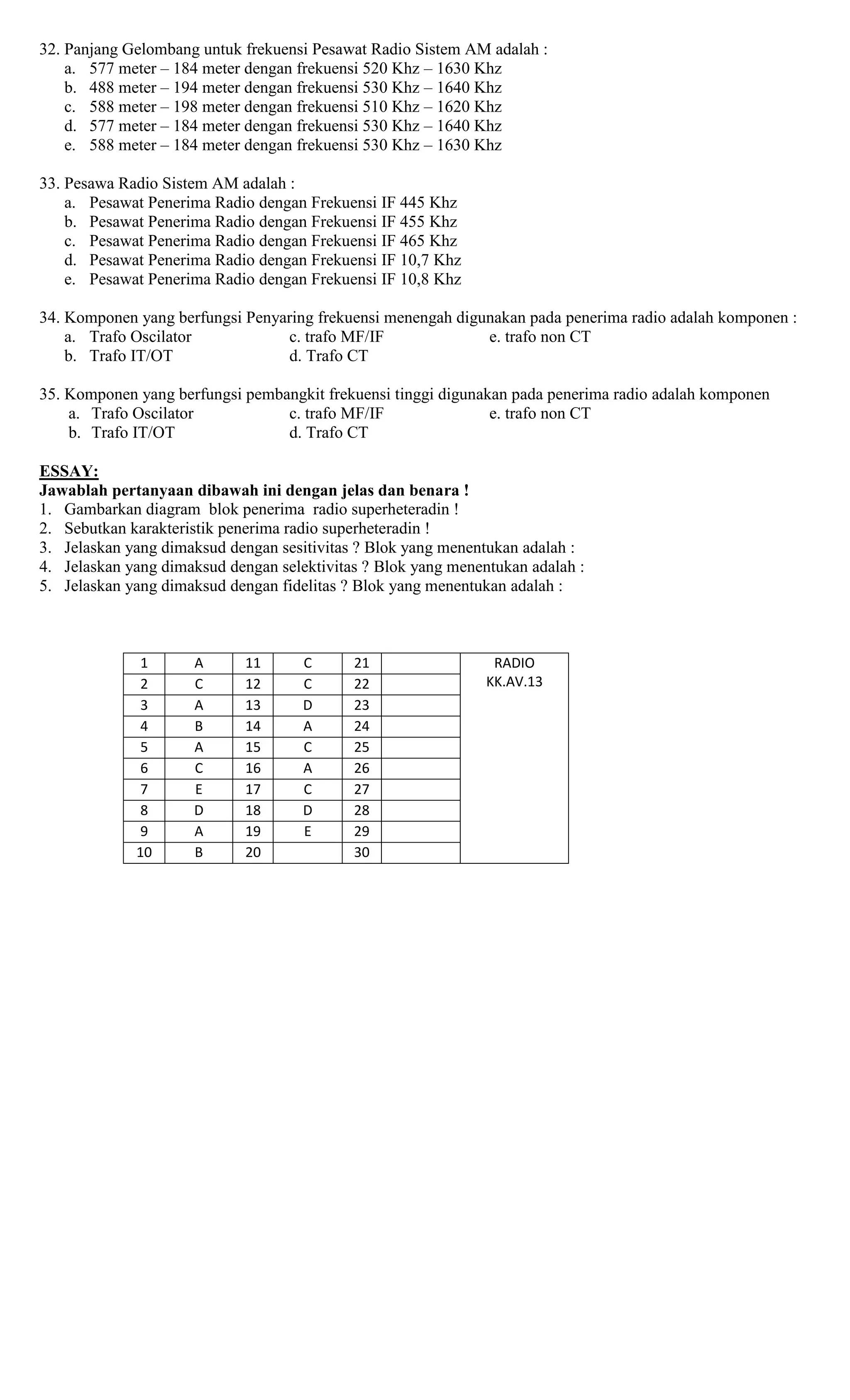Soal semester genap tp | PDF