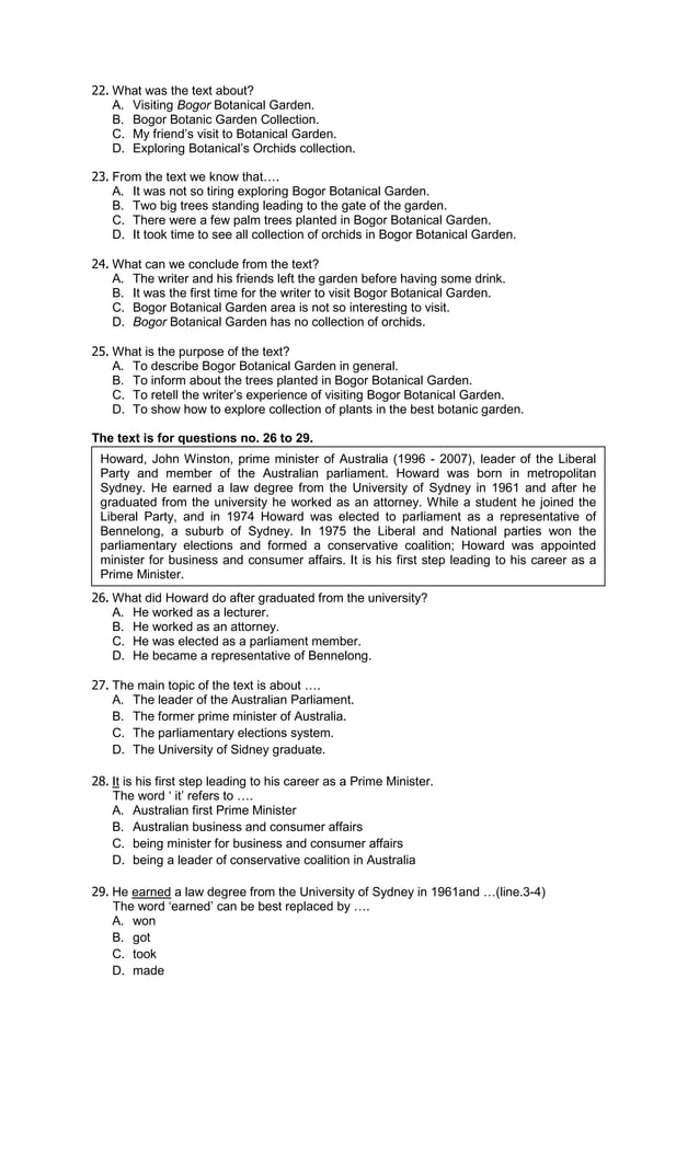 Soal simulasi un paket 2 | PDF