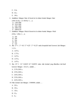 Soal siskom paket 1 kunci | PDF | Free Download